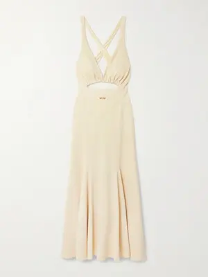 Rabanne Cutout Crepe Midi Dress