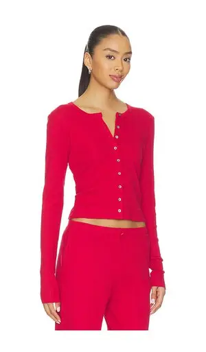 RAT BOI Pointelle Cardigan - Cherry