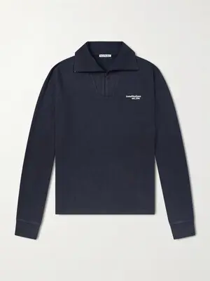 Acne Studios Logo-embroidered Half-zip Sweater