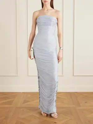 MARMAR HALIM Strapless Ruched Gown