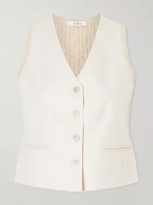 Max Mara Calibri Cable-knit Linen Vest - Neutrals