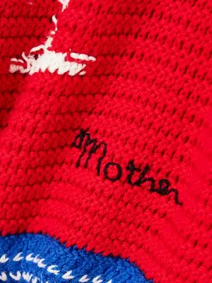 MOTHER Open-knit Cotton Sweater - Red