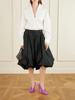 Balenciaga Pleated Satin Shorts