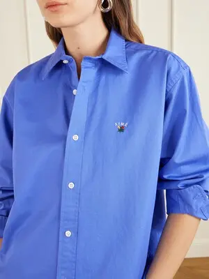 Aimé Leon Dore Logo-embroidered Cotton Poplin Shirt
