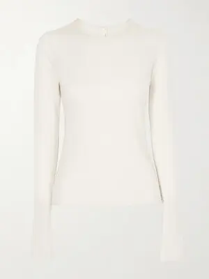 SKIMS Long Sleeve Cashmere Top - Neutrals