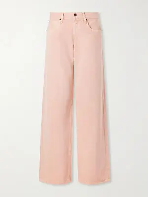 SLVRLAKE Mica Relaxed Low-rise Wide-leg Jeans