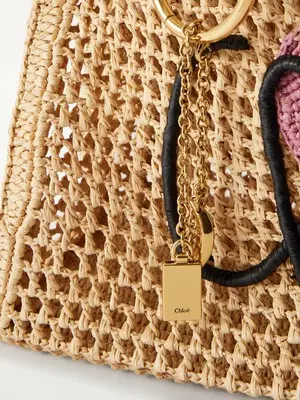 Chloé Embellished Raffia Tote Bag - Neutrals
