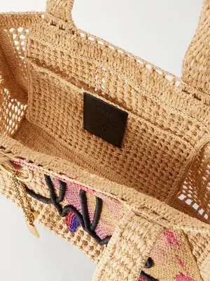Chloé Embellished Raffia Tote Bag - Neutrals