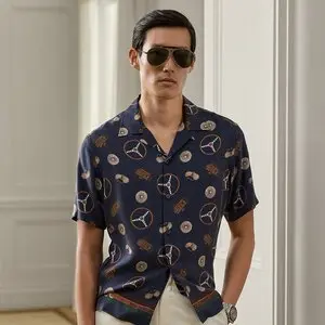 Ralph Lauren Printed Silk Camp Shirt