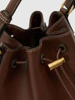 REISS Esther Grained-leather Bucket Bag - Tan