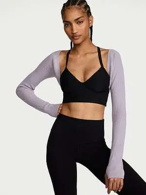 Victoria's Secret Rib Knit Sweater Shrug - Grey