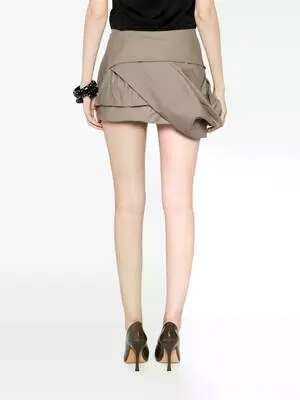 ENTIRE STUDIOS Structured Mini Skirt - Neutrals
