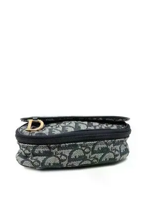 Dior 2000 Diorissimo Canvas Saddle Pouch - Blue