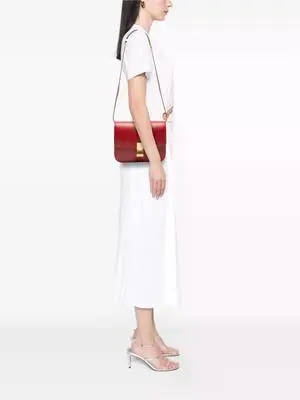 Celine 2017 Medium Classic Box Crossbody Bag - Red