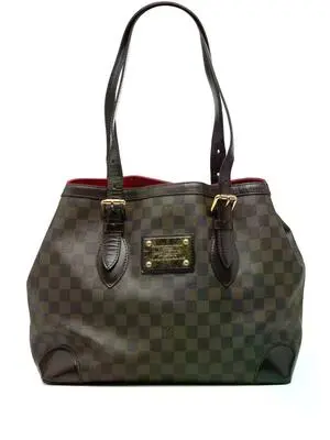 LOUIS VUITTON 2008 Damier Ebene Hampstead Mm Tote Bag - Brown