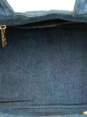 Prada Denim Canapa Logo Satchel 2013-2016 - Blue