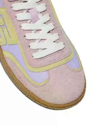 Balmain Suede And Mesh Trainers