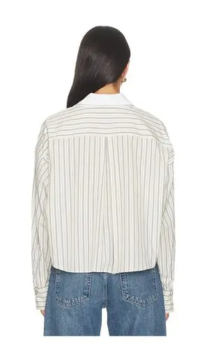 Rag & Bone Marin Stripe Layered Shirt - Cream