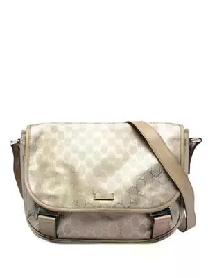 Gucci Gg Imprime Crossbody Bag - Gold