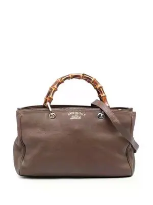 Gucci Bamboo Shopper Satchel In Calfskin