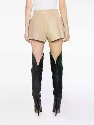 Balmain Lambskin Utility Shorts - Neutrals