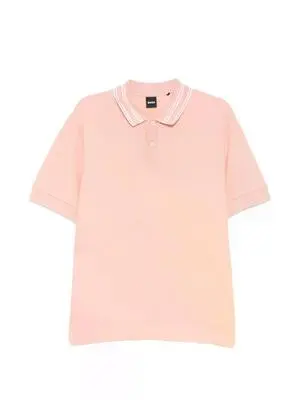 BOSS Striped Collar Polo Shirt