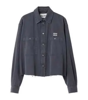 Miu Miu Denim Logo Shirt