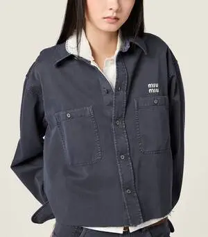 Miu Miu Denim Logo Shirt