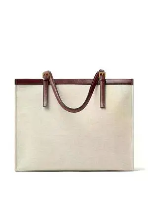 Versace Rivière Large Canvas Tote - Neutrals