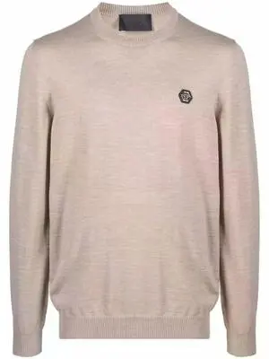Philipp Plein Merino Knit Jumper - Neutrals