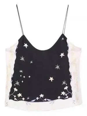 FORTE_FORTE Star-print Strap Top
