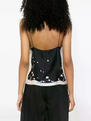 FORTE_FORTE Star-print Strap Top