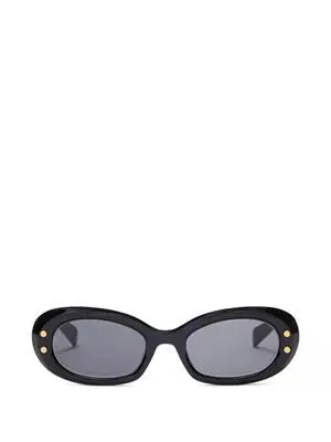 Balmain Oval-Frame Sunglasses Black