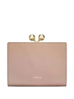Furla Sfera Clasp Leather Coin Case - Neutrals