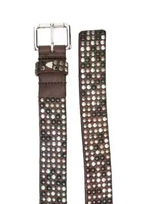 HTC LOS ANGELES Studded Belt - Brown