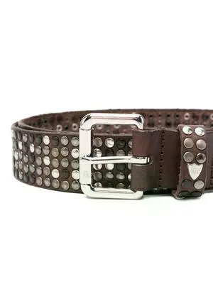 HTC LOS ANGELES Studded Belt - Brown