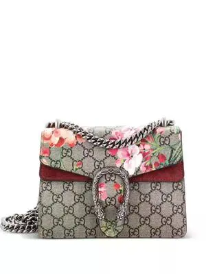 Gucci Dionysus Blooms Print Gg Coated Canvas Mini Shoulder Bag - Brown