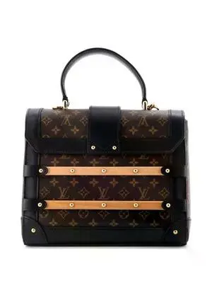 LOUIS VUITTON Trianon Monogram Canvas Pm Satchel Handbag - Black