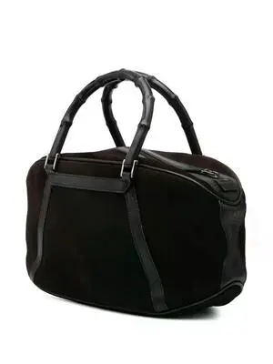 Gucci Suede Bamboo Handbag