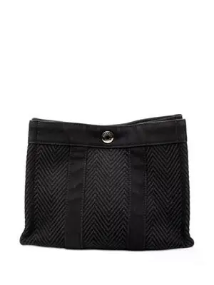 Hermès 2000-2020 Chevron Canvas Fourre Tout Pouch
