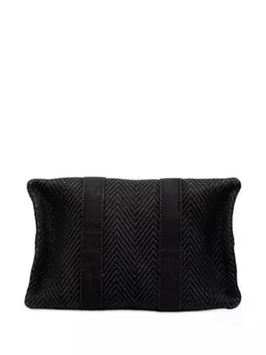 Hermès 2000-2020 Chevron Canvas Fourre Tout Pouch