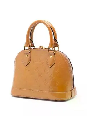 LOUIS VUITTON Monogram Vernis Alma Bb Satchel - Brown