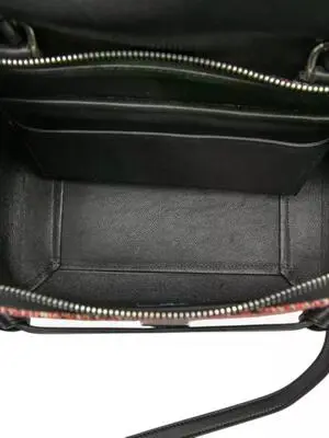 Celine Micro Tweed Belt Satchel - Black