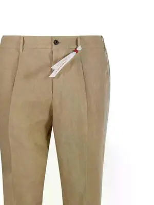 SANTANIELLO Irno Pleated Trousers - Neutrals