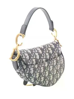 Dior 2010-2026 Oblique Canvas Saddle Bag - Blue