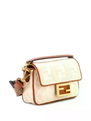 Fendi Baguette Nm Bag Zucca Embroidered Canvas Mini