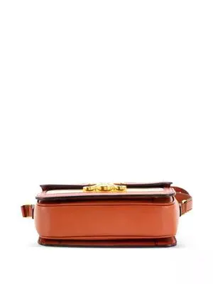Celine Triomphe Teen Crossbody Bag Canvas With Leather - Brown