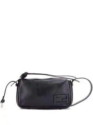 Fendi Simply Leather Mini Shoulder Bag - Black