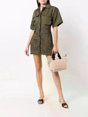 DIESEL® Multi-pocket Twill Shirt Dress