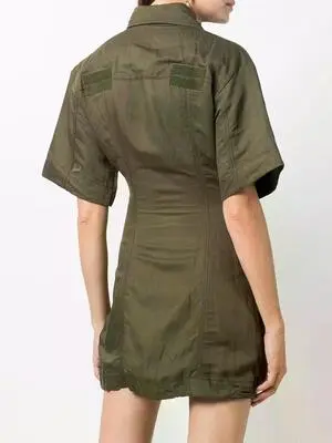 DIESEL® Multi-pocket Twill Shirt Dress